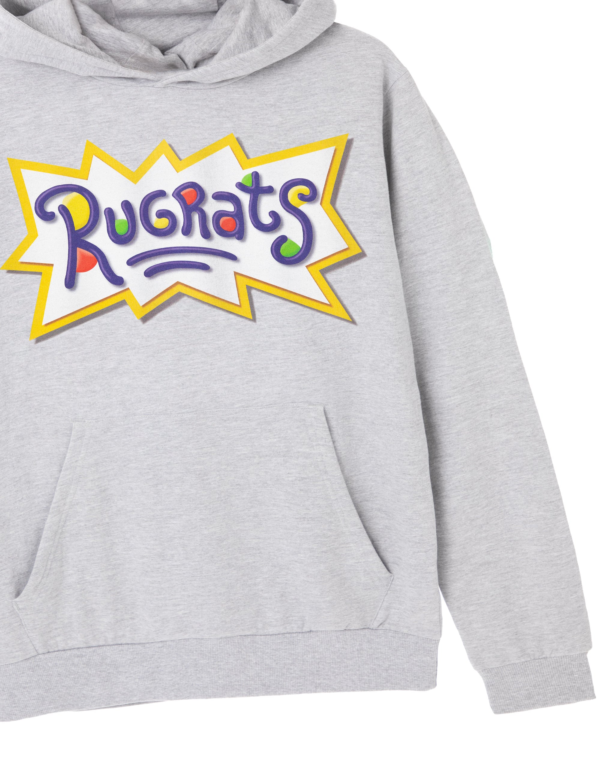 Rugrats Classic Logo Adults Grey Marl Hoodie — Vanilla Underground
