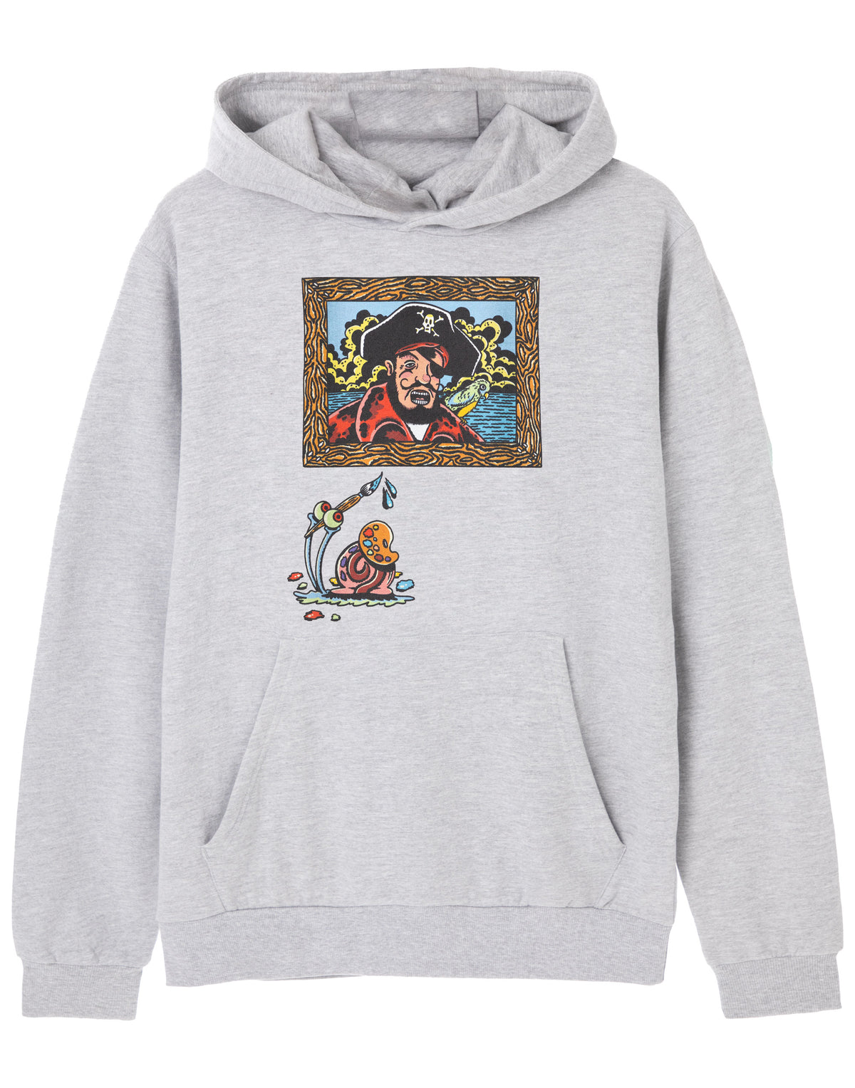 SpongeBob SquarePants Artistic Gary Mens Grey Marl Hoodie — Vanilla ...