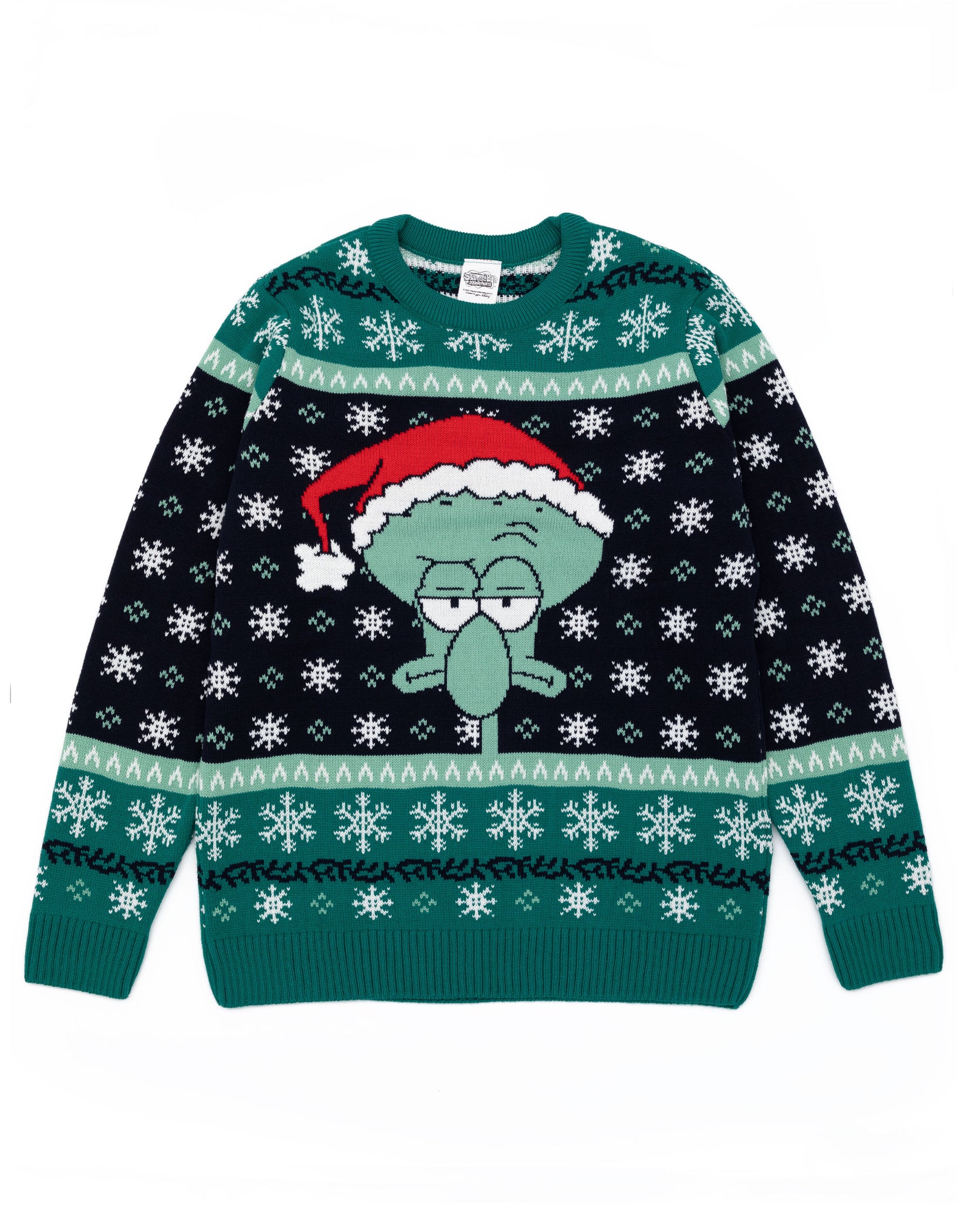 SpongeBob SquarePants Men's Green Squidward Christmas Jumper — Vanilla ...