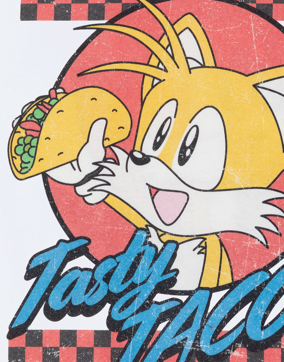 Sonic the Hedgehog Tasty Tacos Adults White Short Sleeved T-Shirt ...