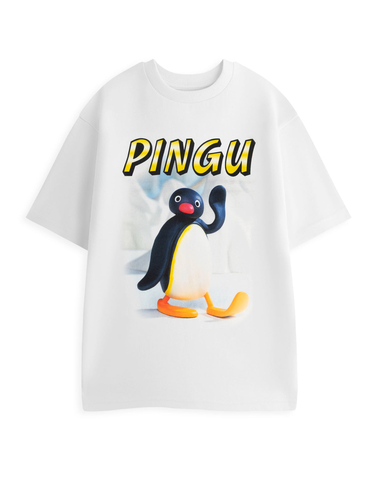 Pingu Wave Unisex White Short Sleeved T-Shirt — Vanilla Underground