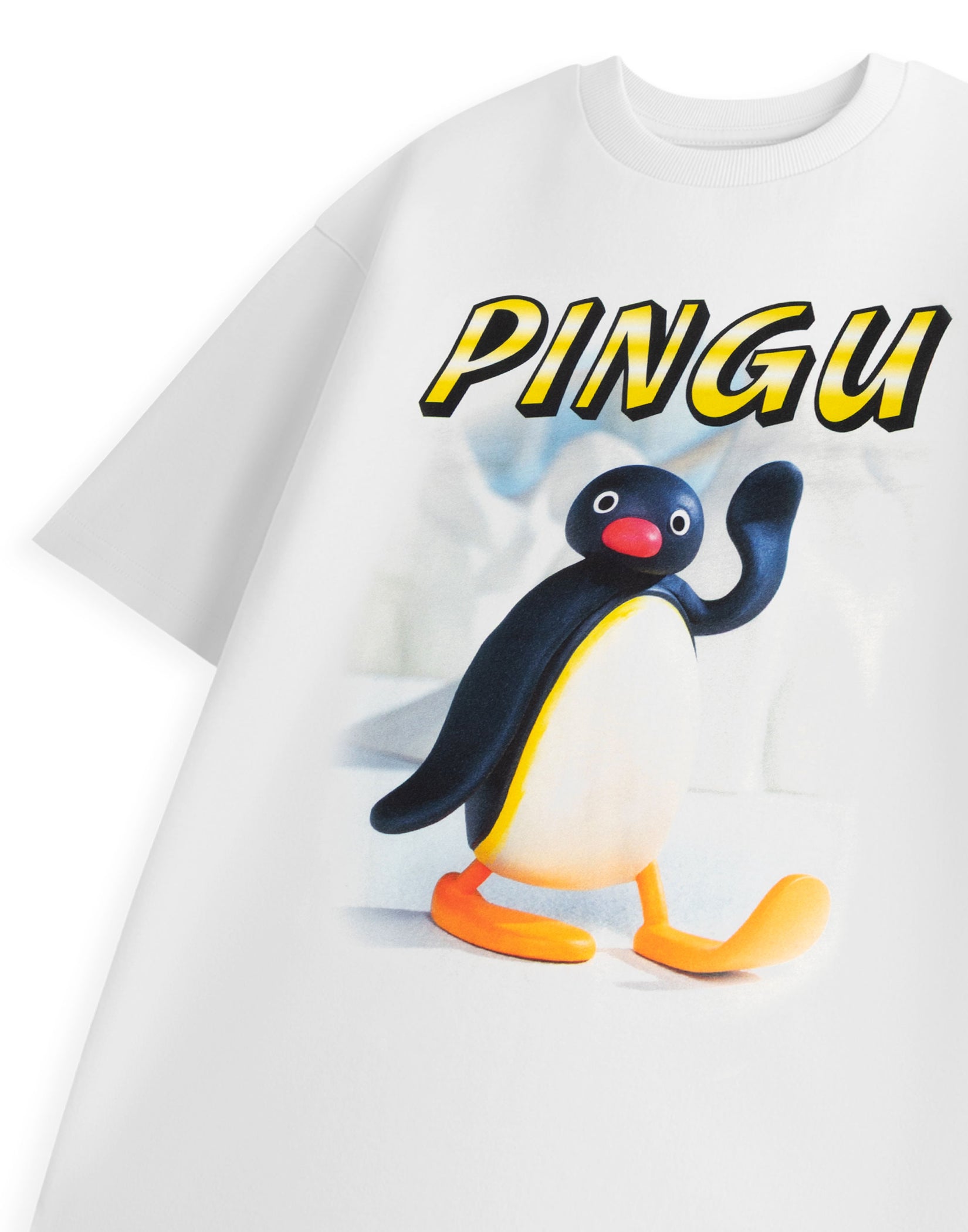 Pingu Wave Unisex White Short Sleeved T-Shirt — Vanilla Underground