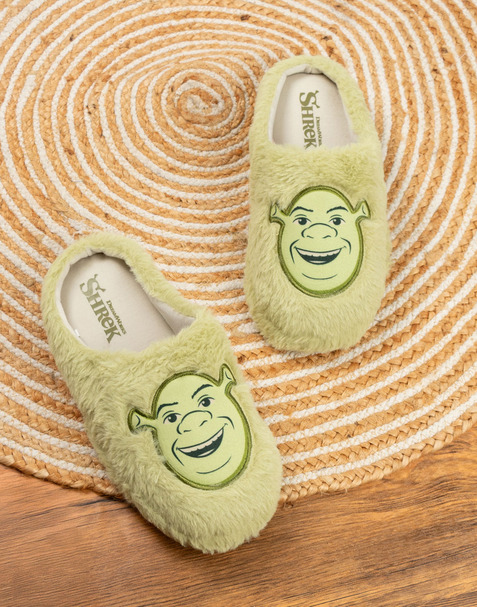 Shrek Character Face Unisex Green Mule Slippers — Vanilla Underground