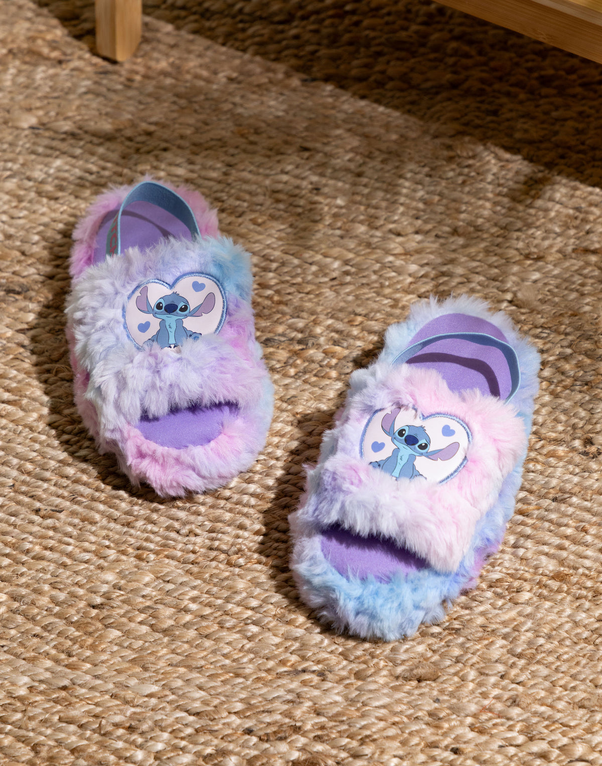 Disney Lilo & Stitch Girls Fluffy Slider Slippers — Vanilla Underground