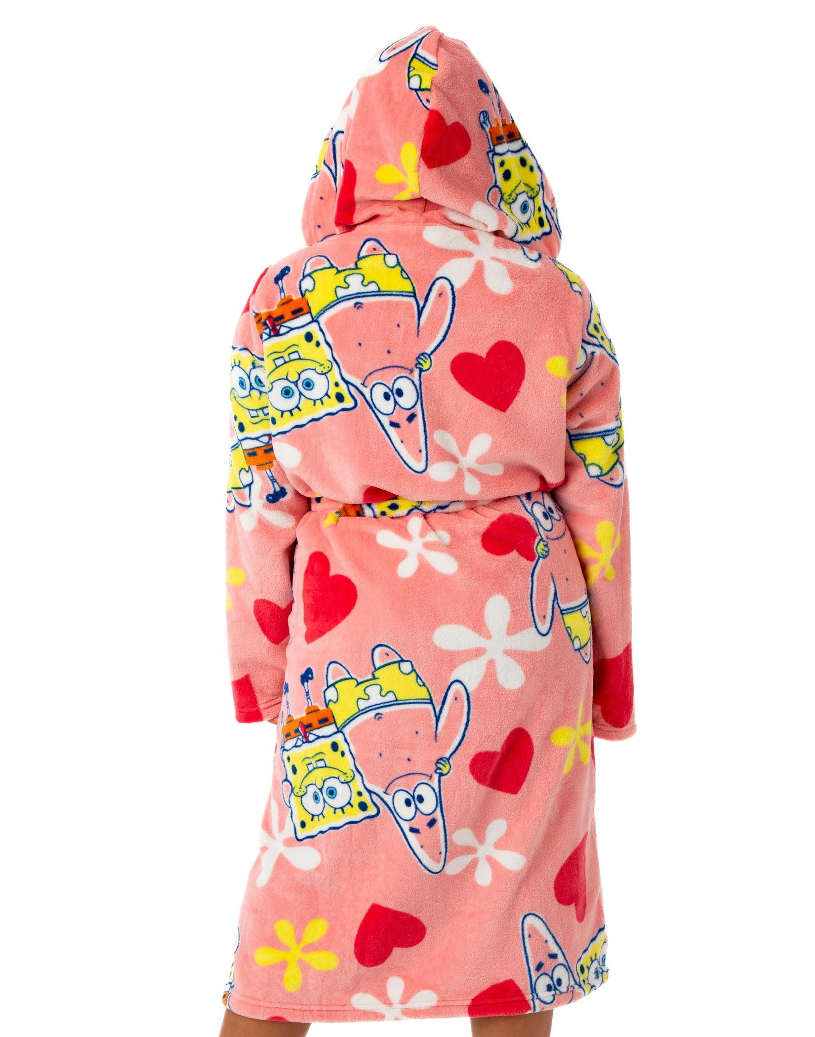 SpongeBob SquarePants Women's Pink Hooded Bathrobe — Vanilla Underground
