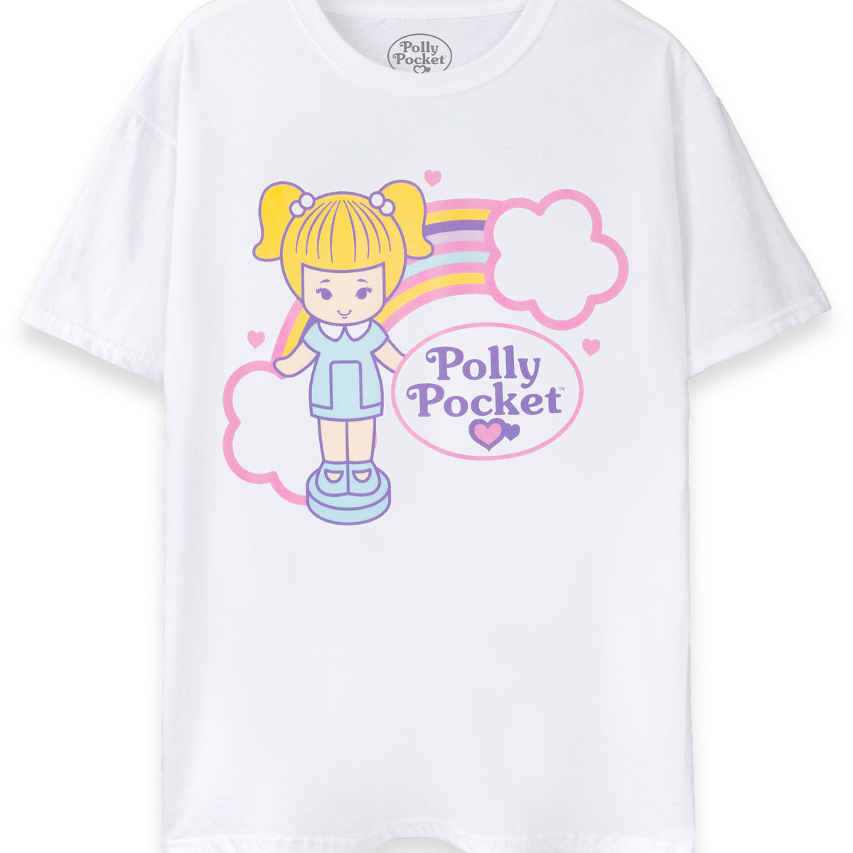 Polly Pocket Doll Womens White Short Sleeved T-Shirt — Vanilla Underground