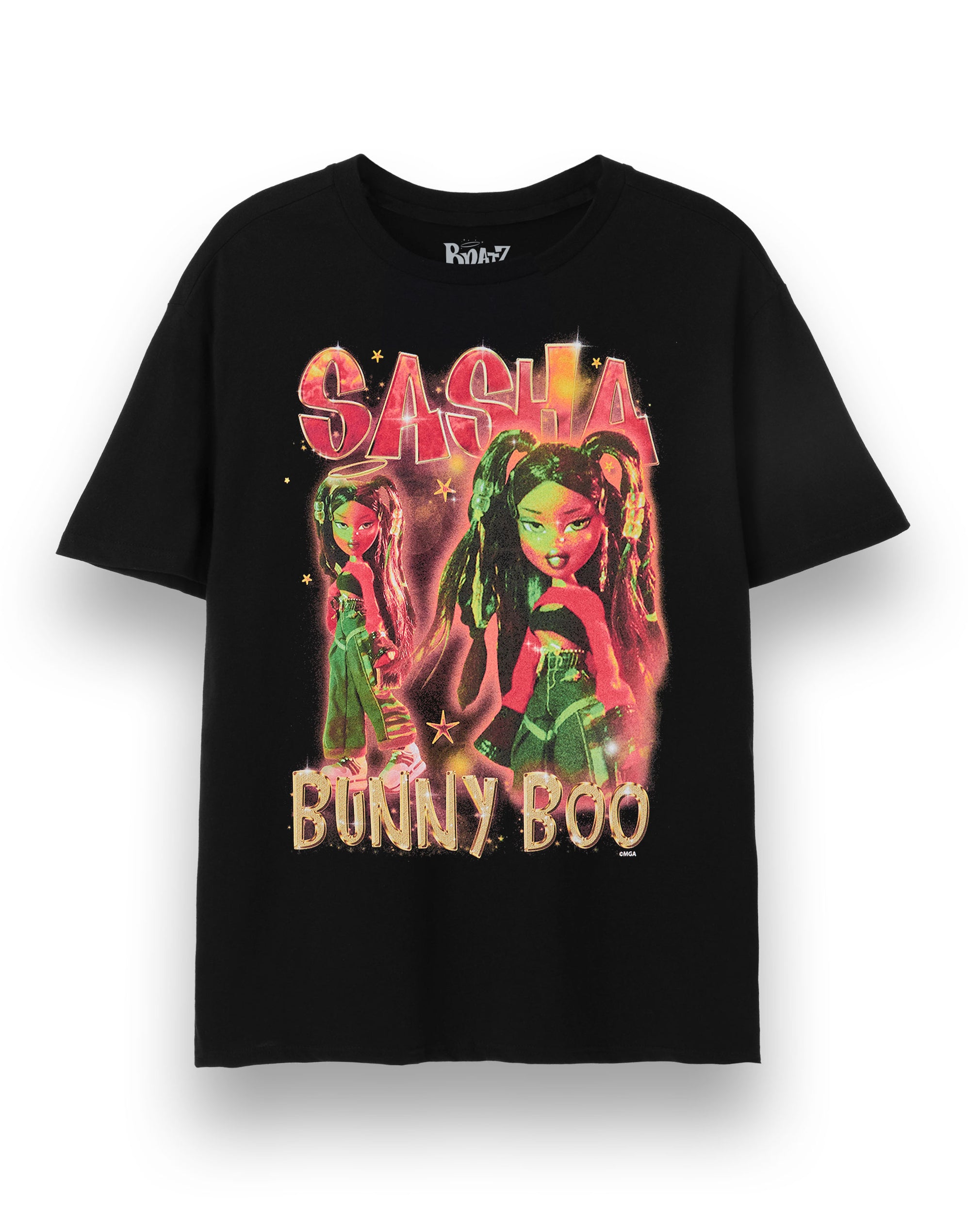 Bratz Sasha Womens Black Short Sleeved T-Shirt — Vanilla Underground
