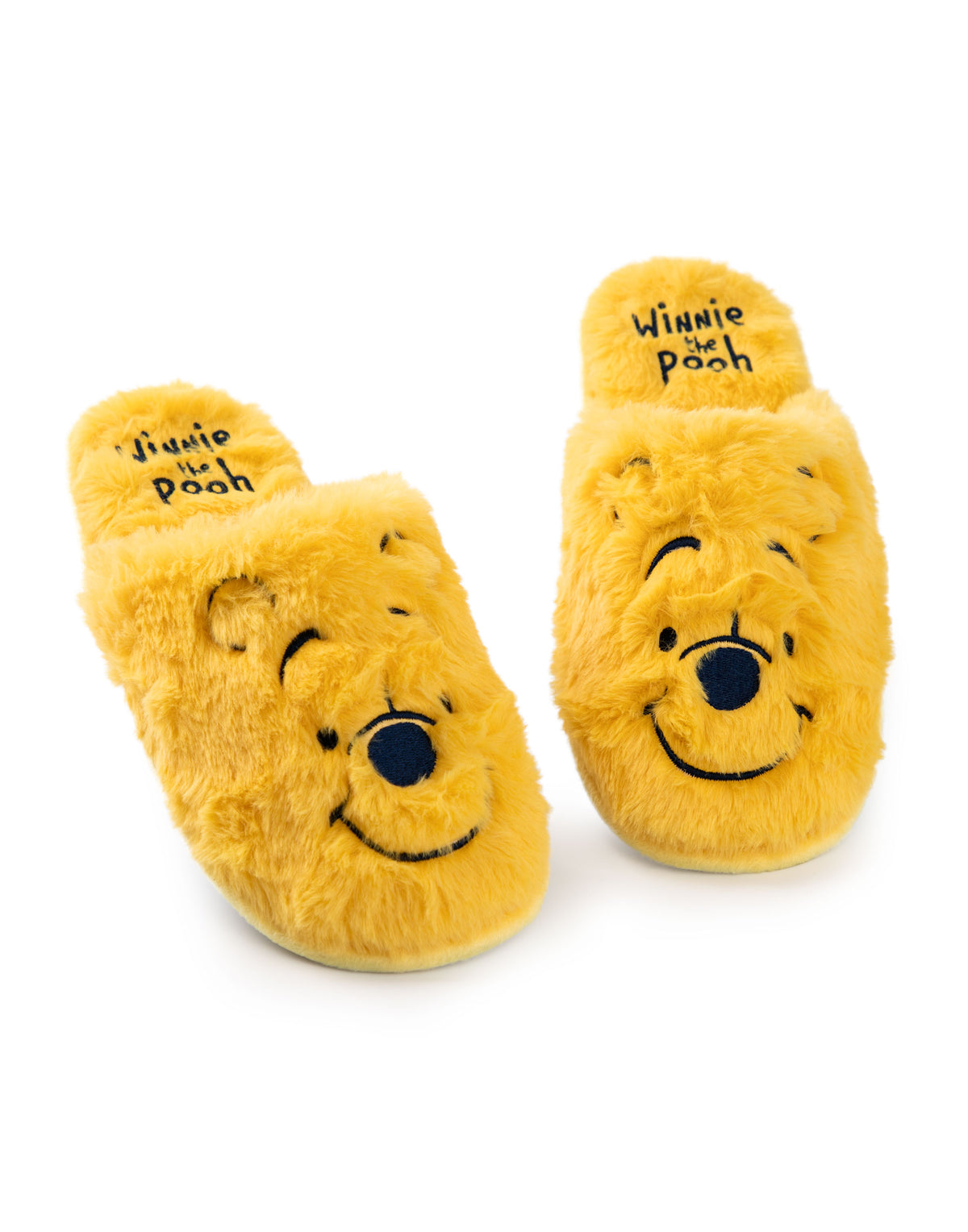 Winnie the Pooh Embroidered Face Yellow Mule Women's Slippers — Vanilla ...