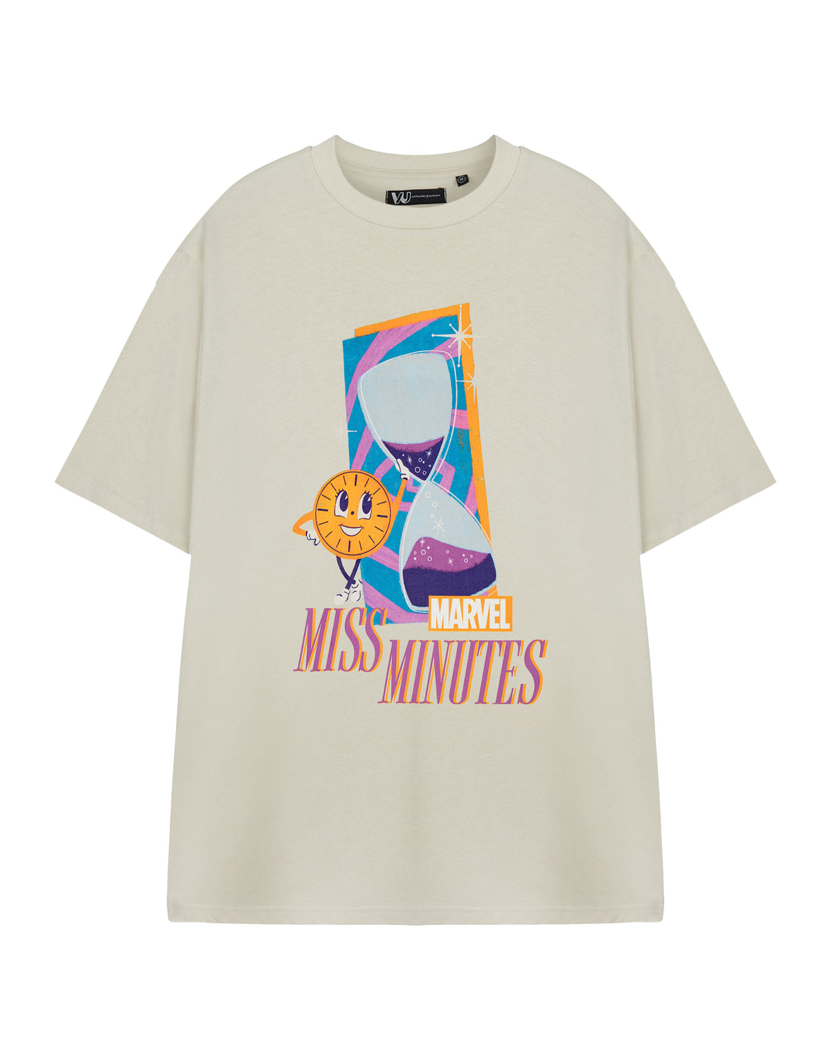 Marvel Miss Minutes Womens Beige Short Sleeved T-Shirt — Vanilla ...