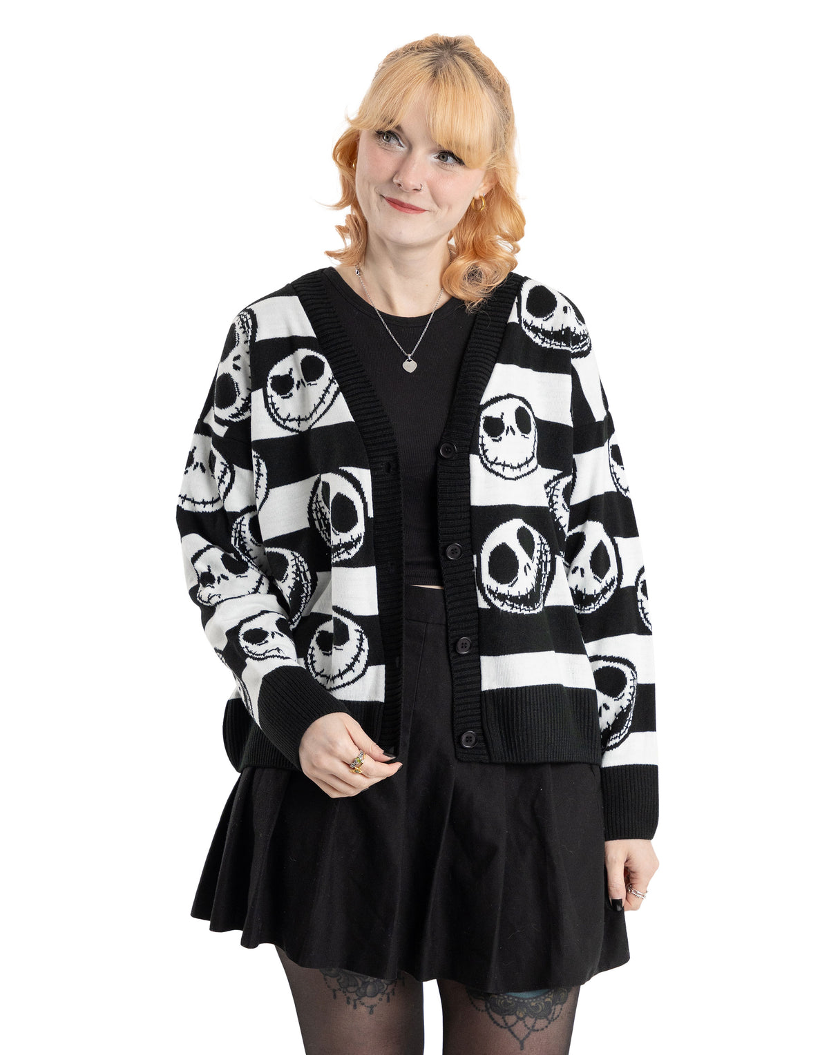 Disney The Nightmare Before Christmas Jack Skellington Womens Black Ca ...