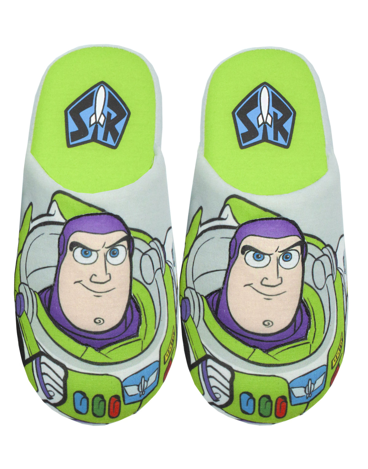 Disney Pixar Toy Story Buzz Lightyear Boys Green Mule Slippers ...