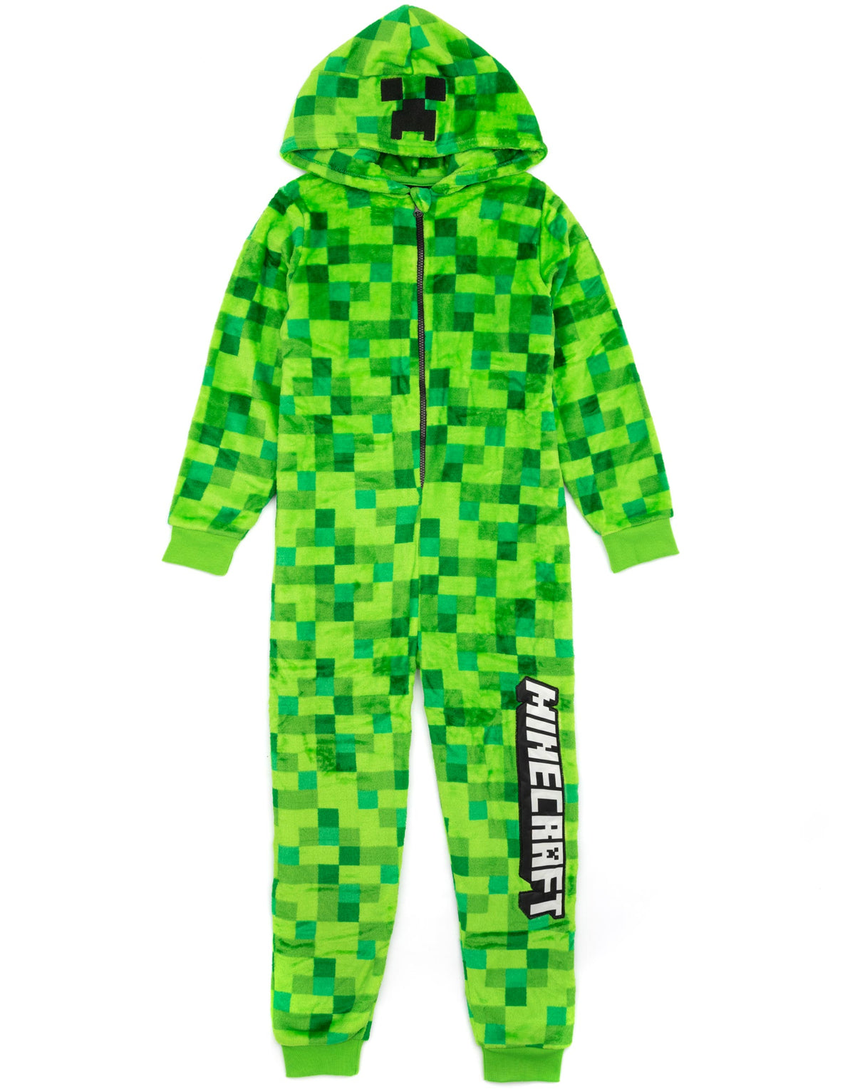 Minecraft Pixelate Creeper Unisex Kids Green Onesie — Vanilla Underground