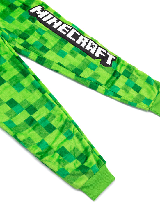 Minecraft Pixelate Creeper Unisex Kids Green Onesie — Vanilla Underground