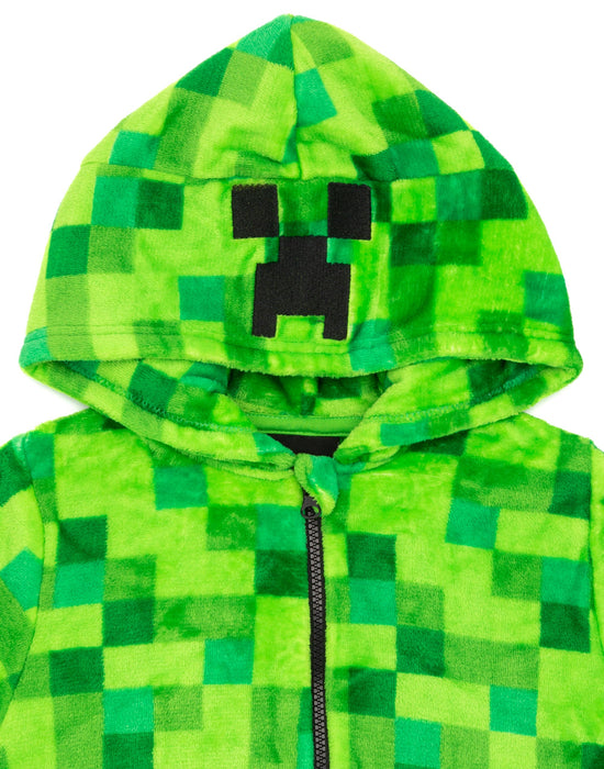 Minecraft Pixelate Creeper Unisex Kids Green Onesie — Vanilla Underground
