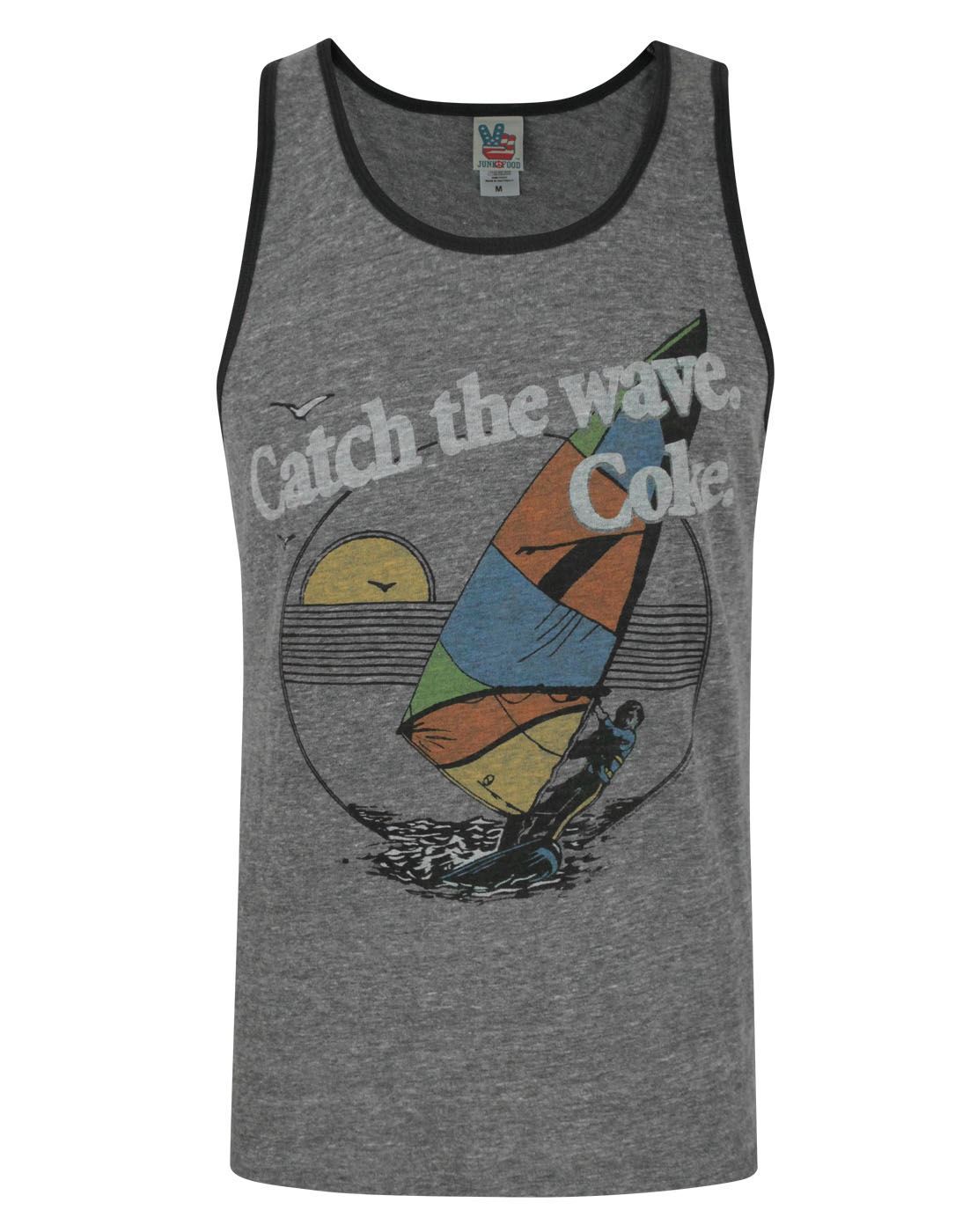 Junk Food Coca Cola Catch The Wave Men's Vest — Vanilla Underground