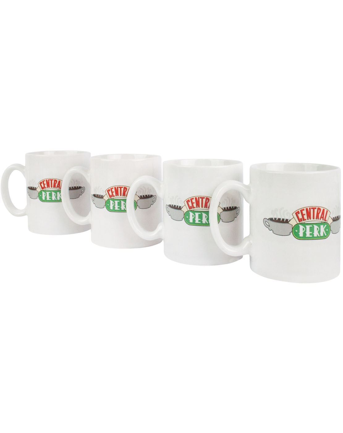 Friends Central Perk TV Series White Espresso Mugs 4 Cup Set — Vanilla ...