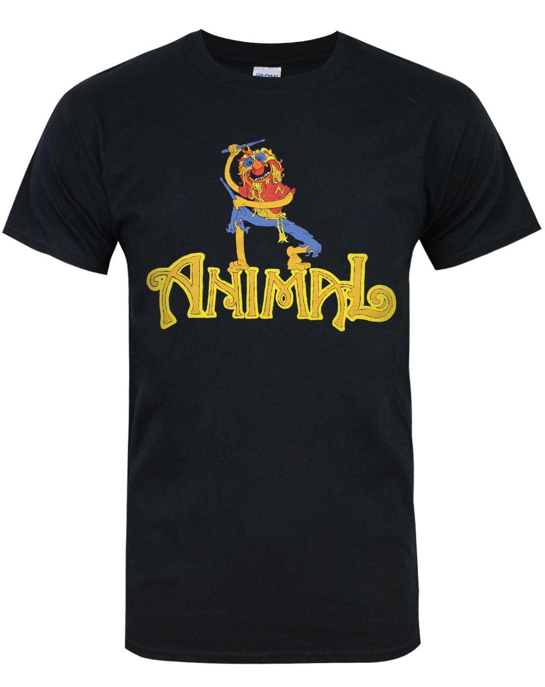 Muppets Animal Drummer Men's Black T-Shirt — Vanilla Underground