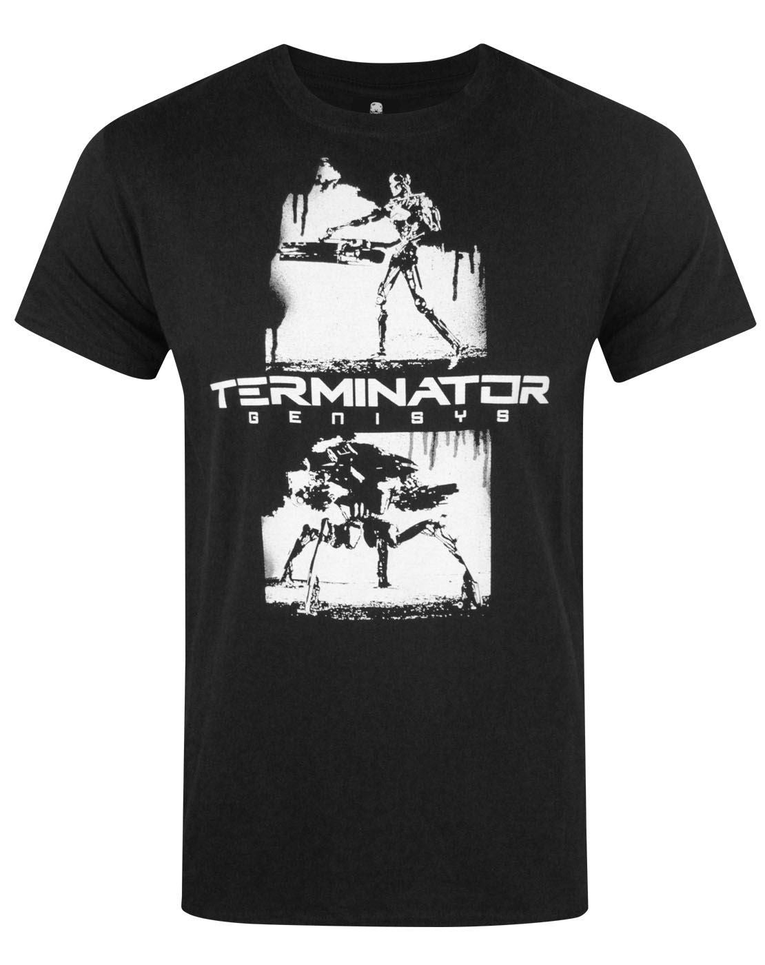 Terminator Movie Black and White Print Retro Style Men's T-Shirt ...