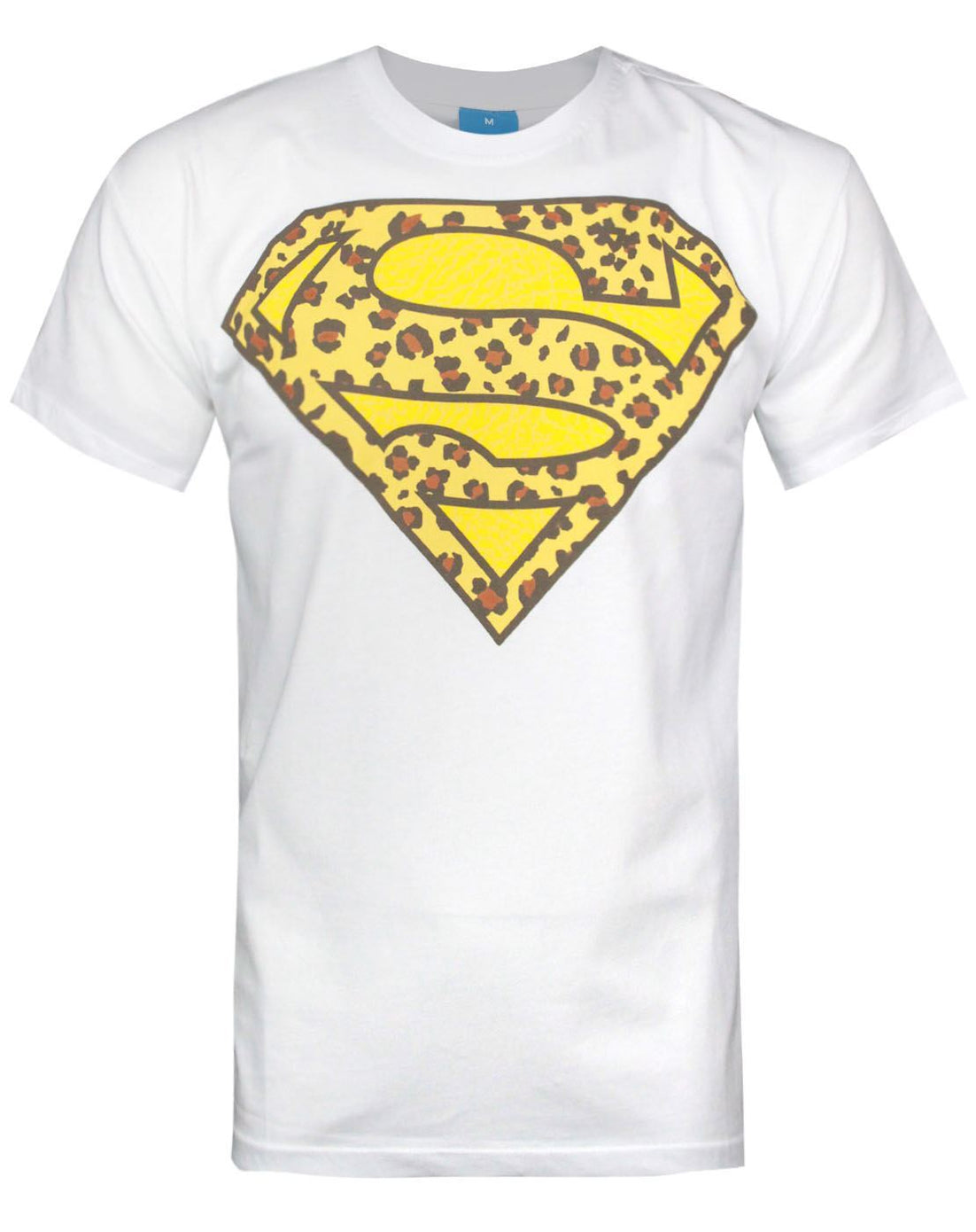Superman Leopard Logo Men's White T-Shirt Superhero Tee — Vanilla ...
