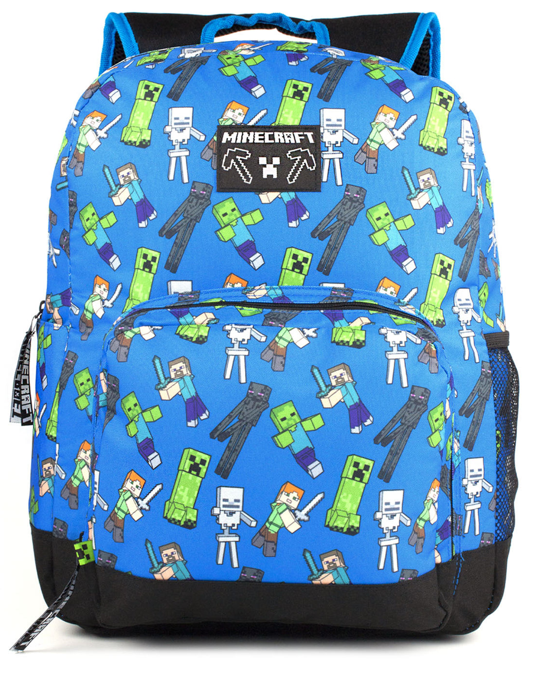 Minecraft Characters All Over Print Kids Blue Backpack — Vanilla ...
