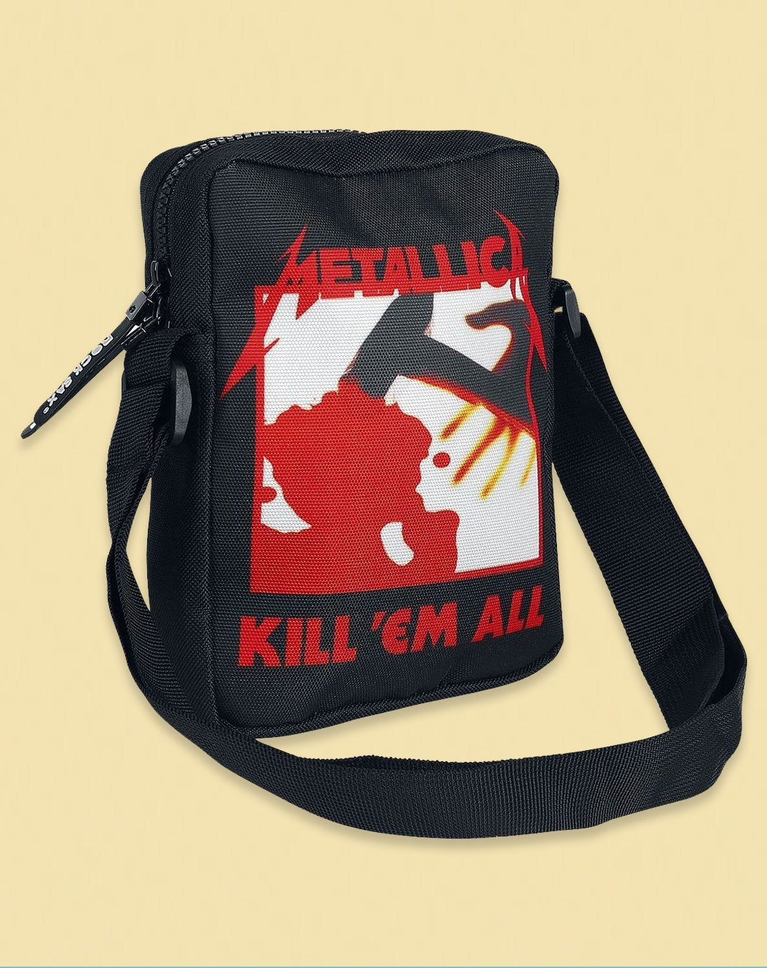 Rock Sax Metallica Kill Em All Black Cross-Body Band Bag — Vanilla ...