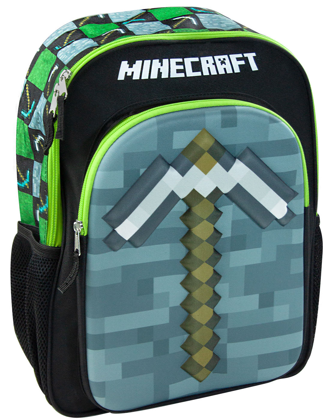 Minecraft Moulded 3D Pickaxe Backpack School Bag Rucksack — Vanilla ...