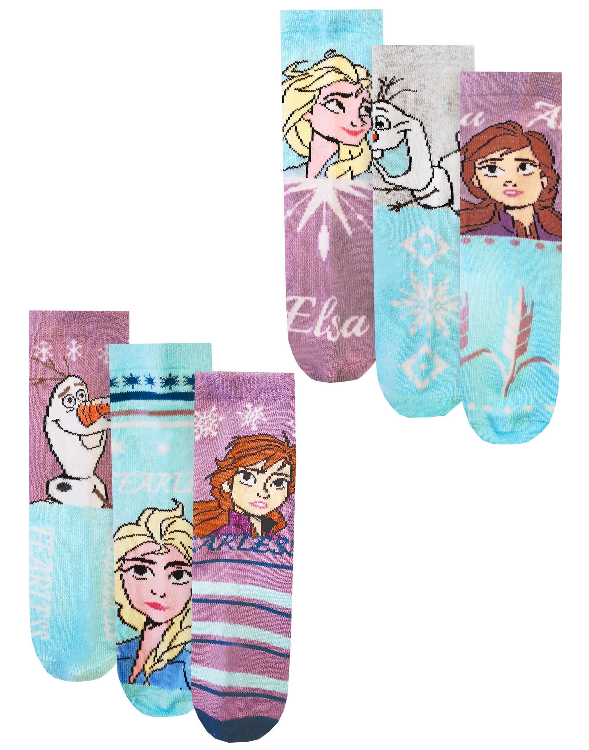 Disney Frozen 2 Assorted 6 Pack Girls Elsa, Anna & Olaf Official Chara ...