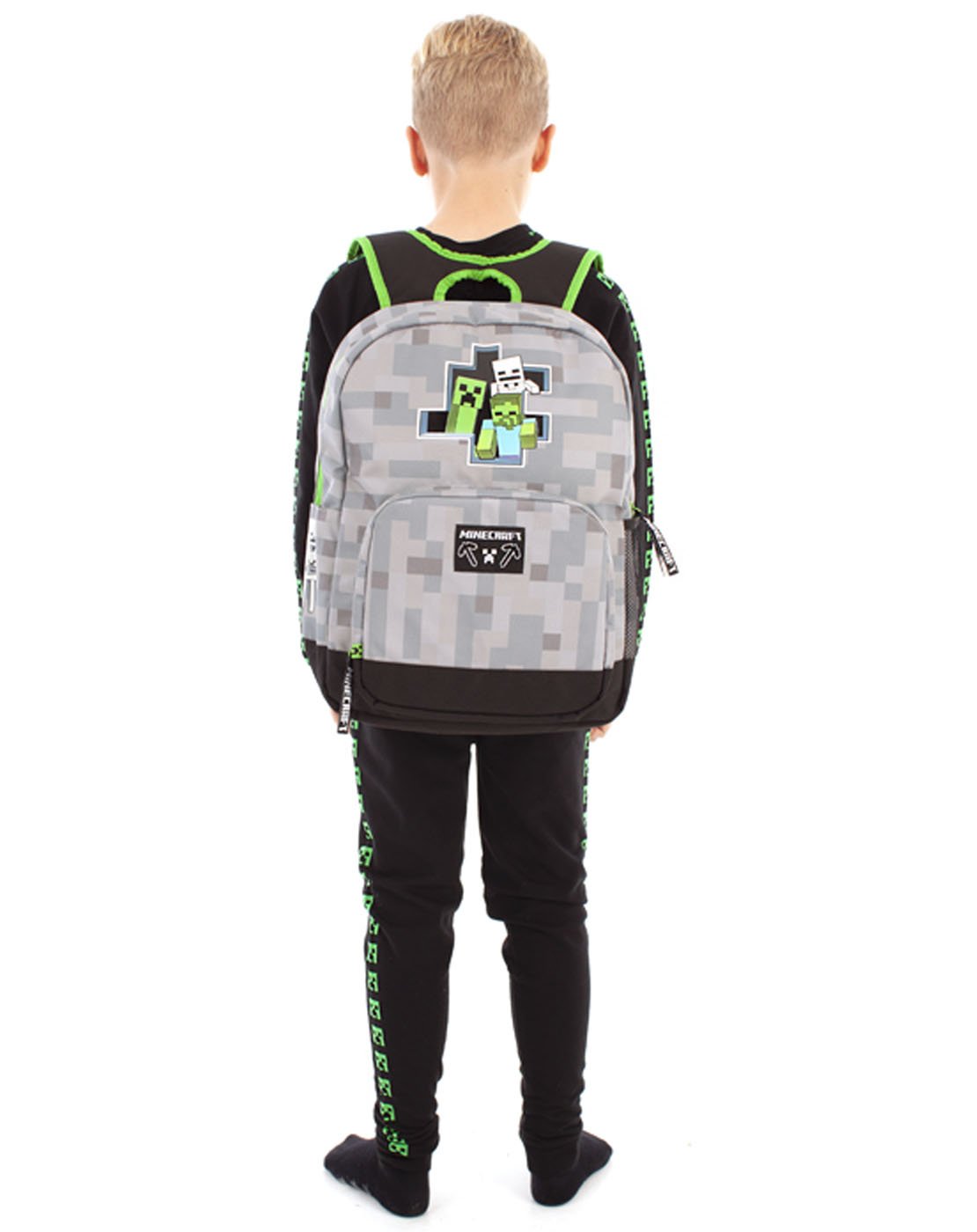 Minecraft Creeper Zombie Skeleton Breakthrough Backpack - Grey ...