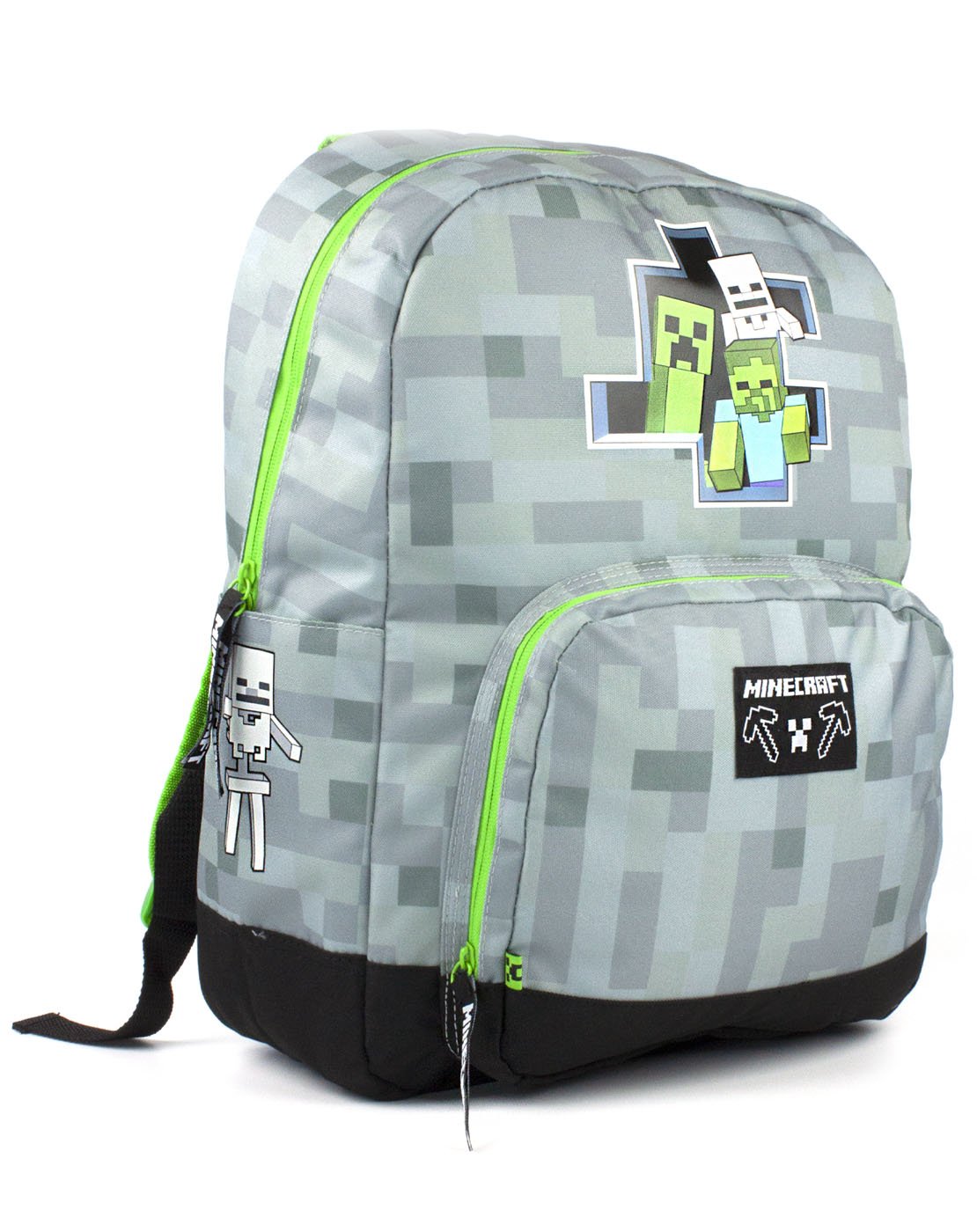 Minecraft Creeper Zombie Skeleton Breakthrough Backpack - Grey ...