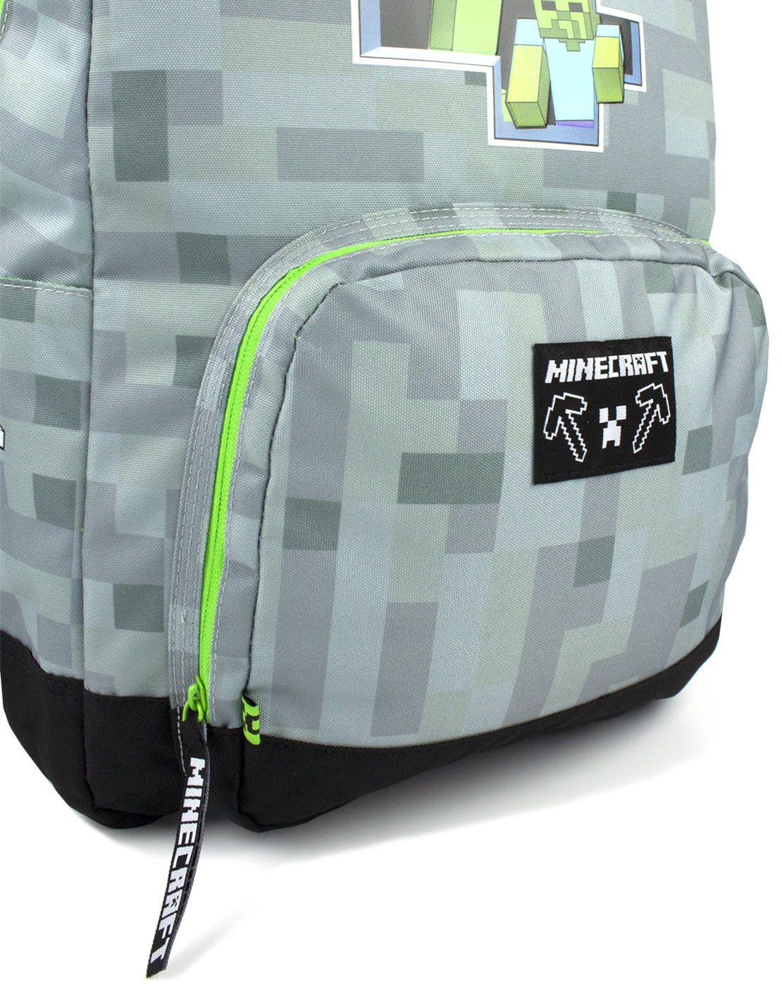 Minecraft Creeper Zombie Skeleton Breakthrough Backpack - Grey ...