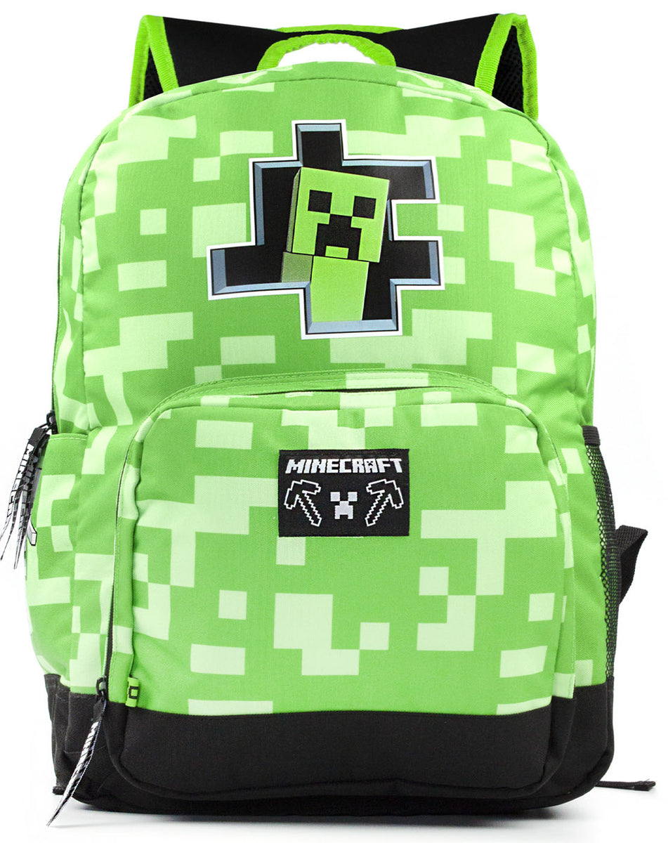 Minecraft Creeper Inside Kids School Backpack - Green — Vanilla Underground