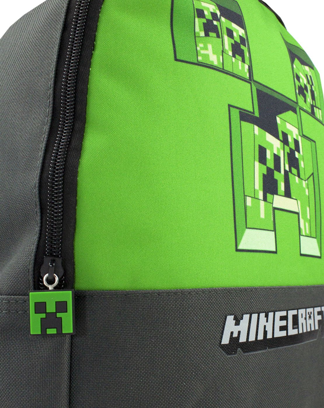 Minecraft Pixel Creeper School Backpack - Grey — Vanilla Underground