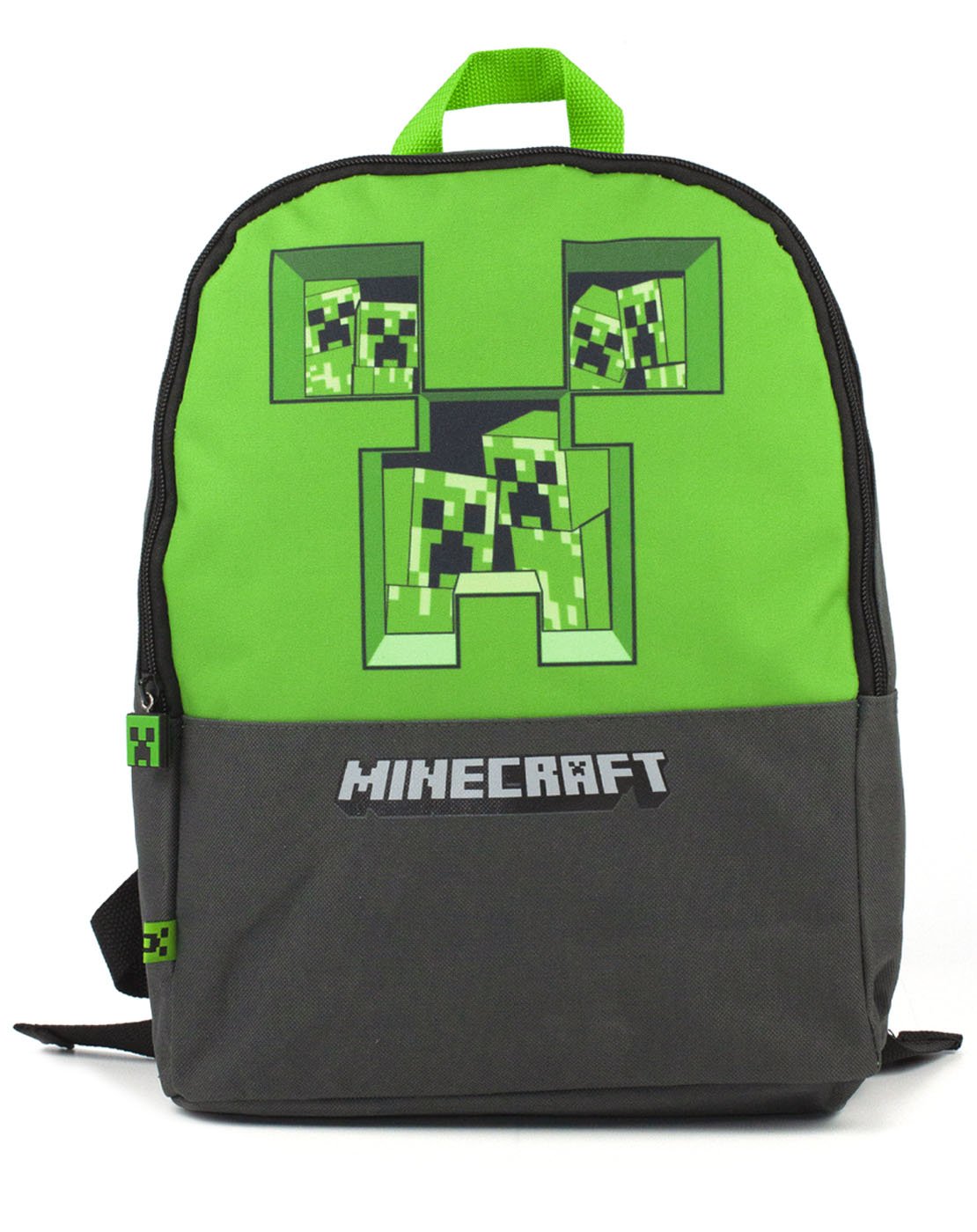 Minecraft Pixel Creeper School Backpack - Grey — Vanilla Underground