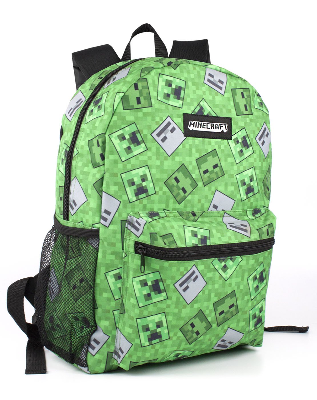 Minecraft Creeper 4 Piece Kids School Backpack Set - Green — Vanilla ...