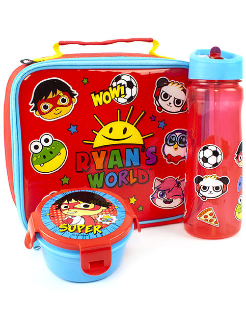 Ryans World Childrens 3 Piece Lunch Bag, Bottle & Snackpot Set ...