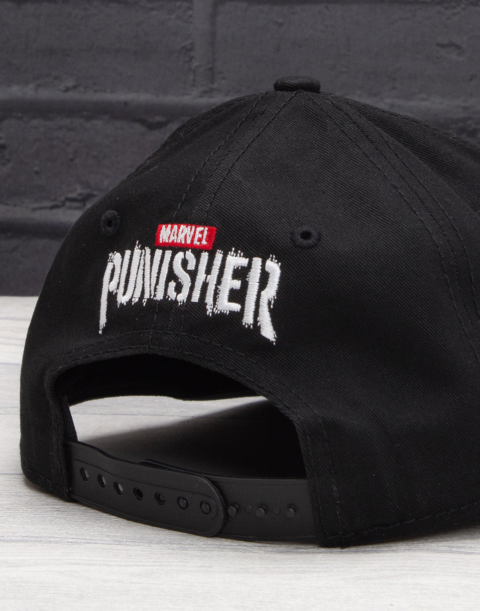 Marvel The Punisher Cap Mens Adults Black Embroidered Snapback ...