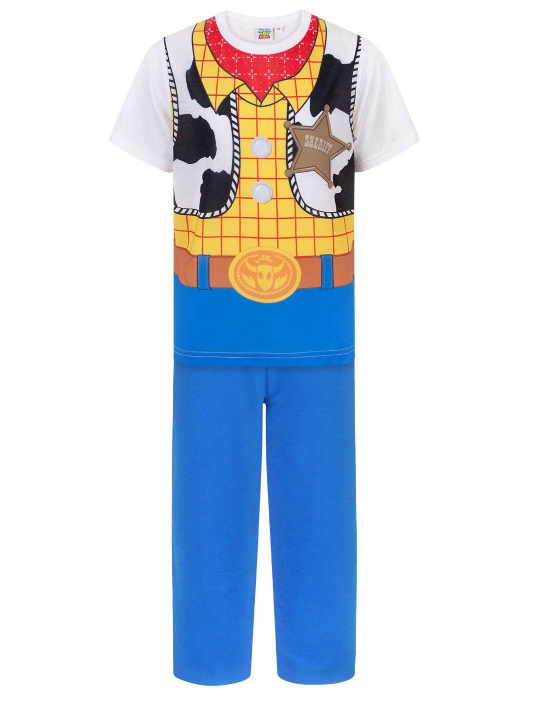 Disney Toy Story Woody Costume Kids Pyjama Nightwear Set — Vanilla ...