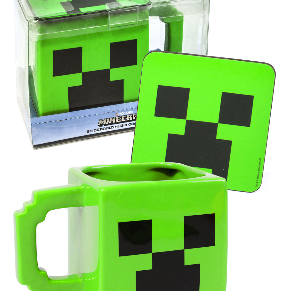 Minecraft Creeper Mug & Coaster Set — Vanilla Underground