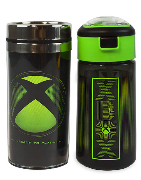 XBOX Sports Bottle 18oz & Stainless Steel Travel Mug 14oz Gift Set ...