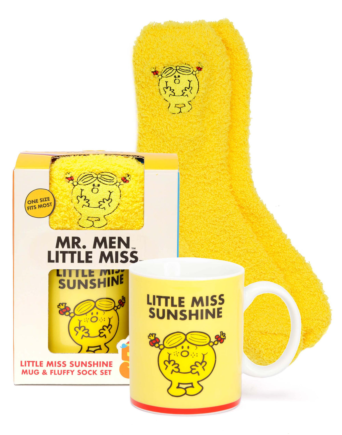 Mr Men Little Miss Sunshine Ladies Mug And Fluffy Socks — Vanilla ...