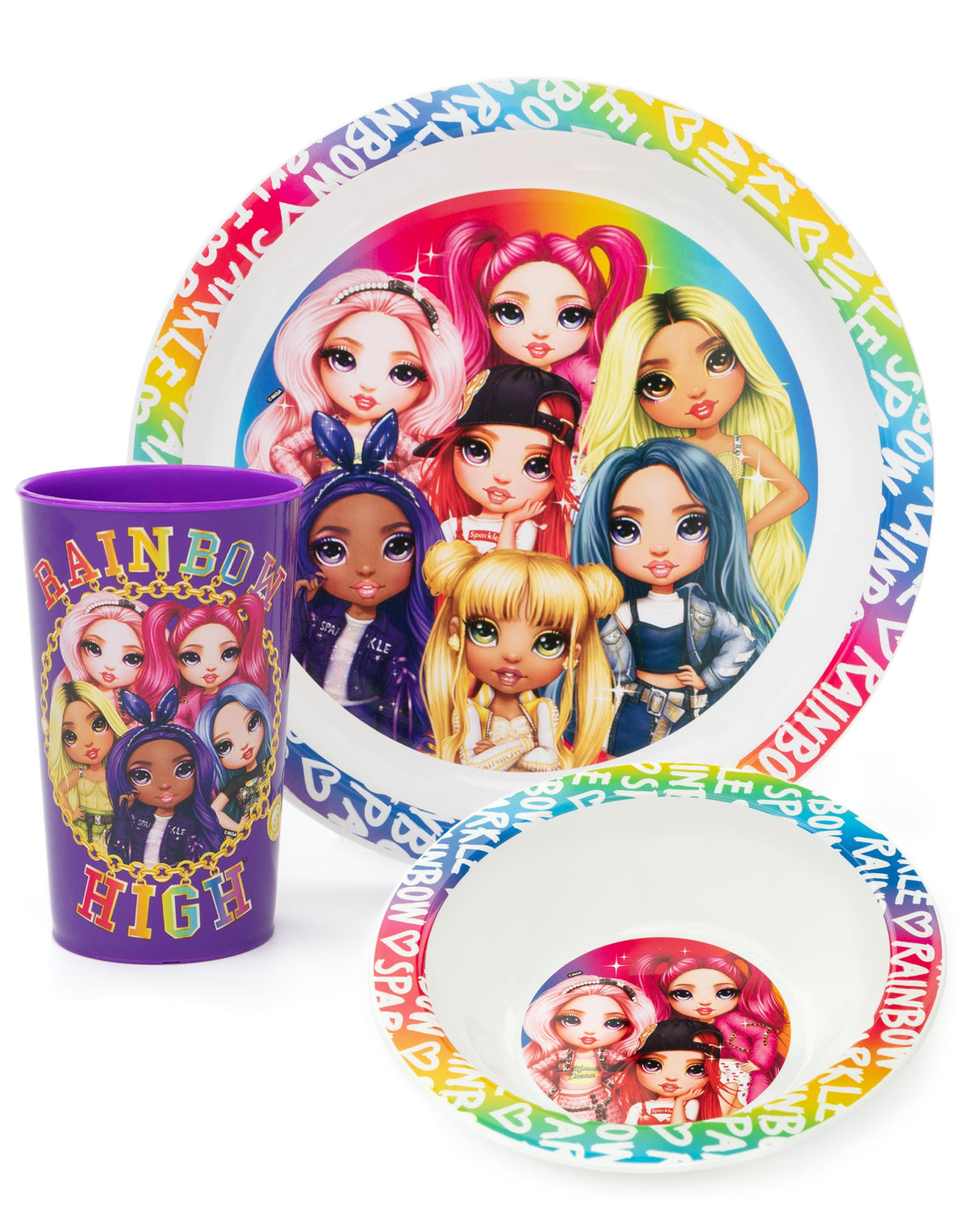 Rainbow High Dolls 3 Piece Tableware Set BPA Free — Vanilla Underground