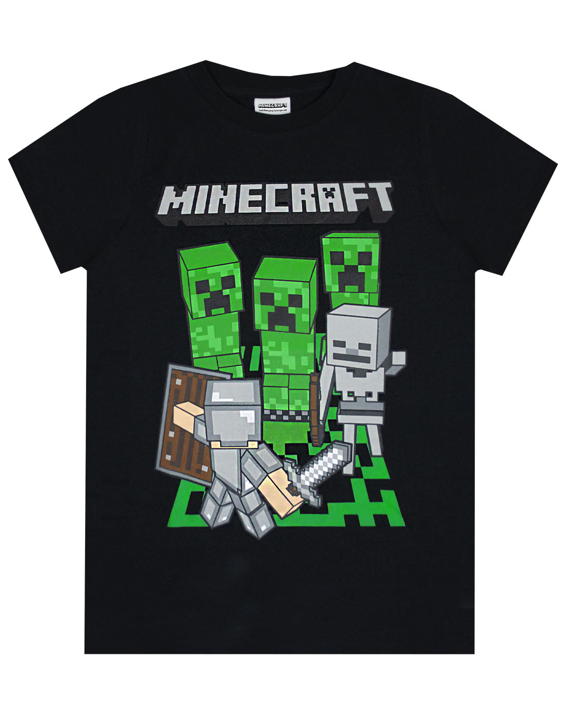 Minecraft Adventure Logo Boy's Black T-Shirt — Vanilla Underground