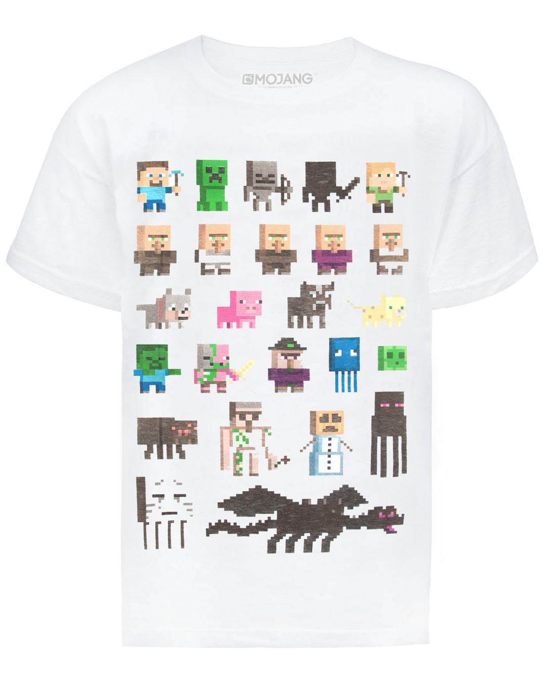 Minecraft Sprites Boys White T-Shirt — Vanilla Underground