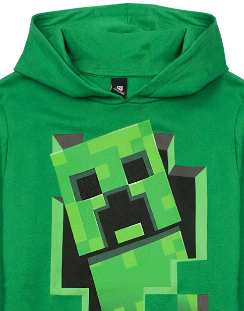 Minecraft Creeper Inside Boy's Green Hoodie — Vanilla Underground