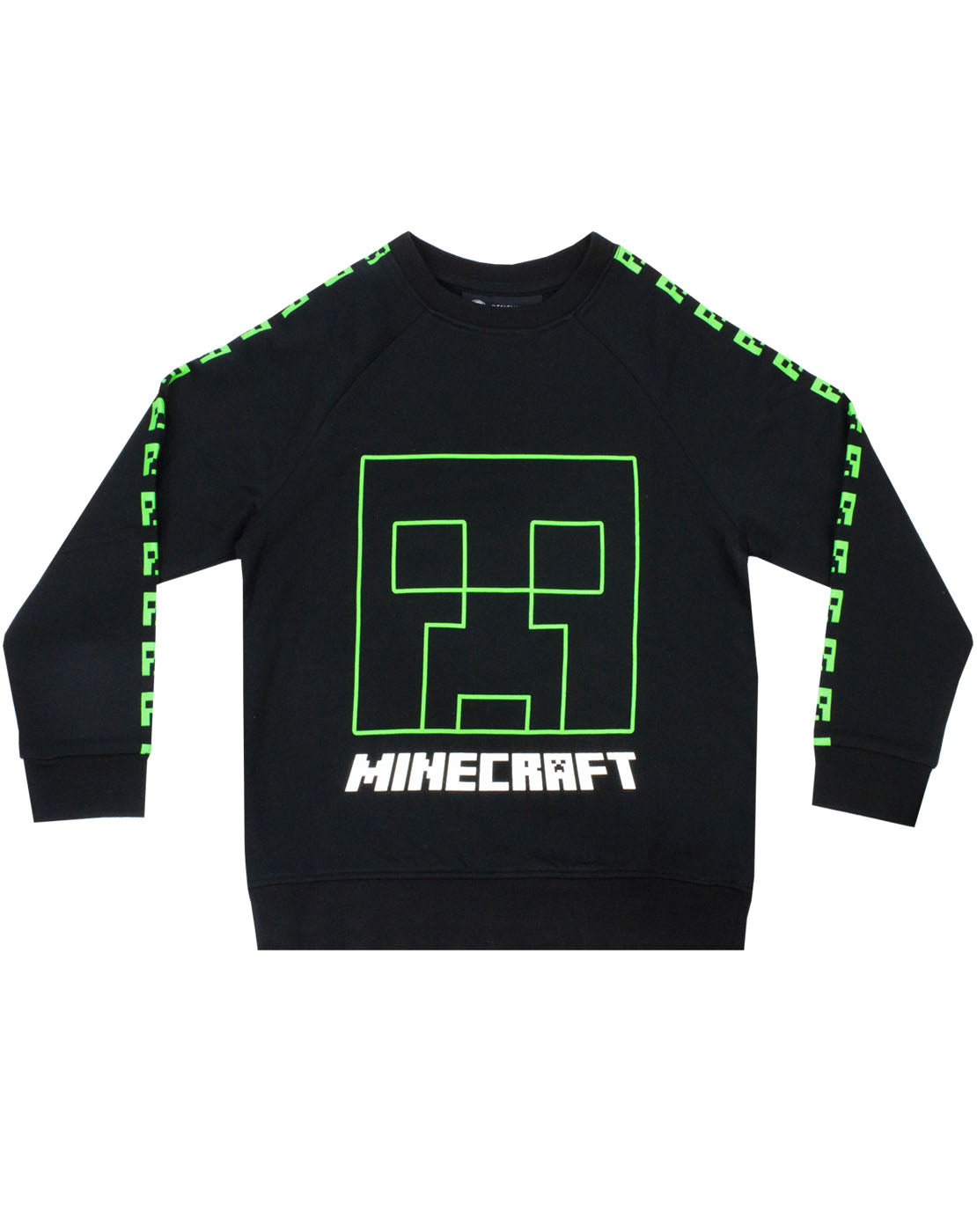 Minecraft Run Away Boy's Black Sweatshirt — Vanilla Underground