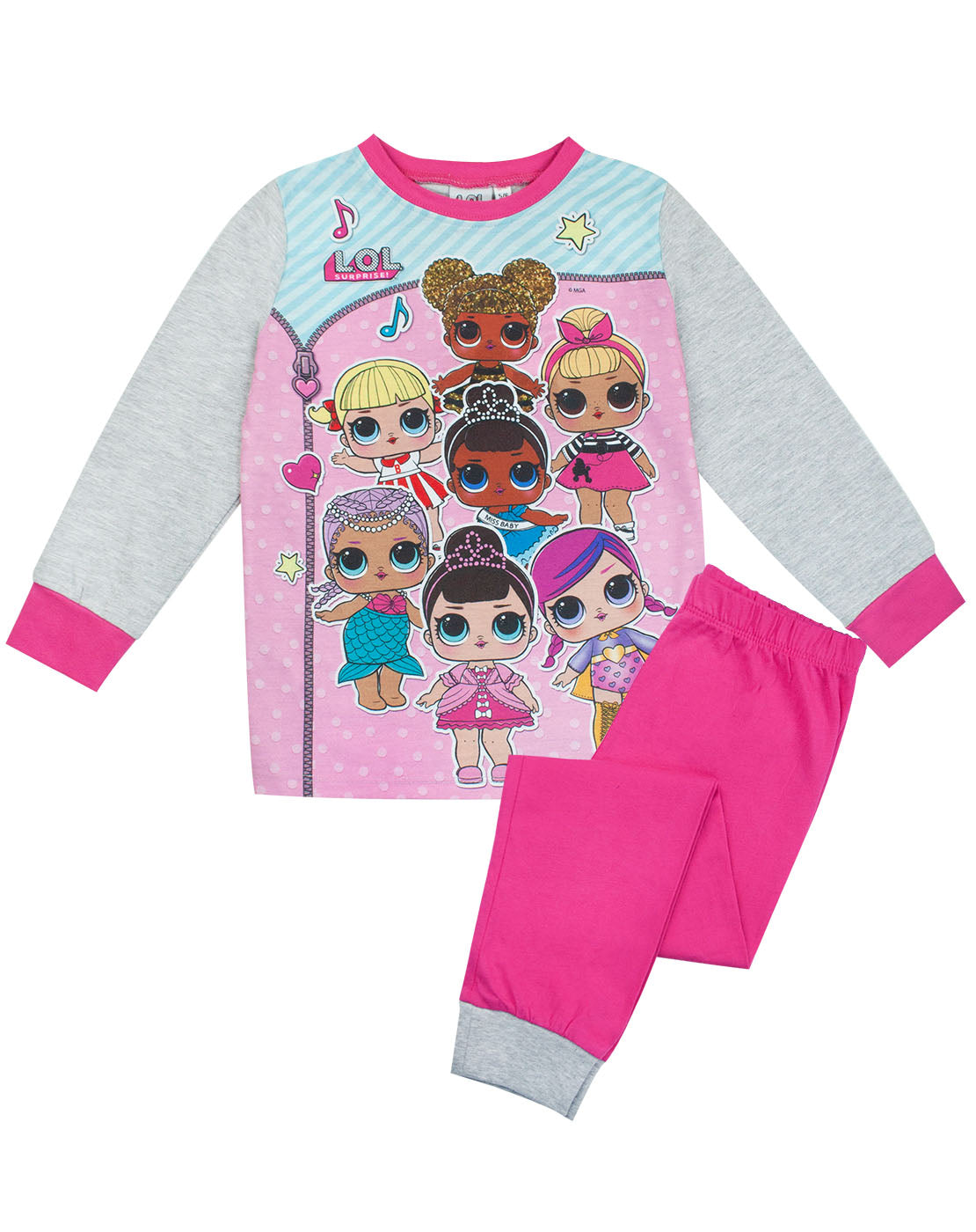 LOL Surprise! Girls Doll Pyjamas Long Sleeve Kids Nightwear — Vanilla ...