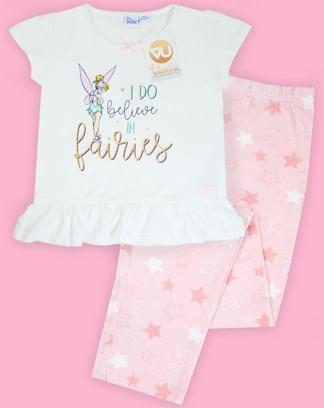 Disney Peter Pan Tinkerbell I Do Believe In Fairies Girl's Long Pyjama ...