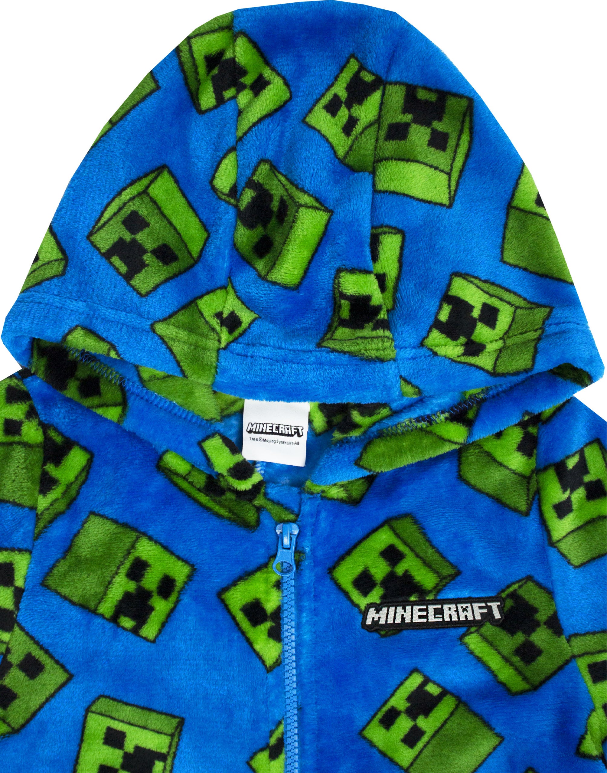Minecraft Creeper Blue Boys Onesie — Vanilla Underground