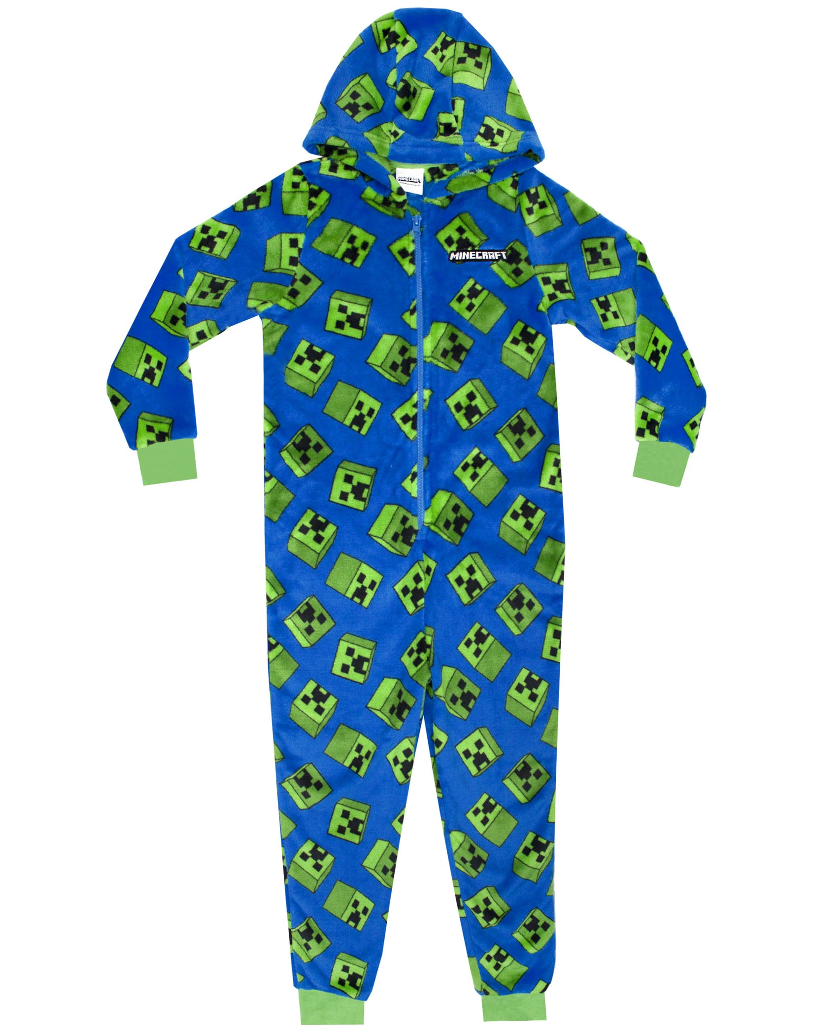 Minecraft Creeper Blue Boys Onesie — Vanilla Underground