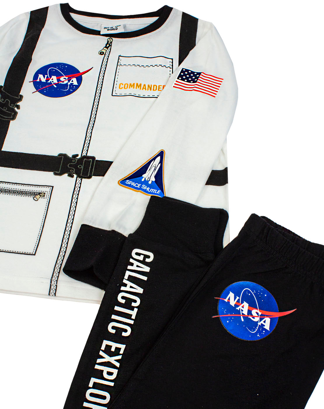 NASA Astronaut Kids Long Sleeve Uniform Costume Pyjama Set — Vanilla ...